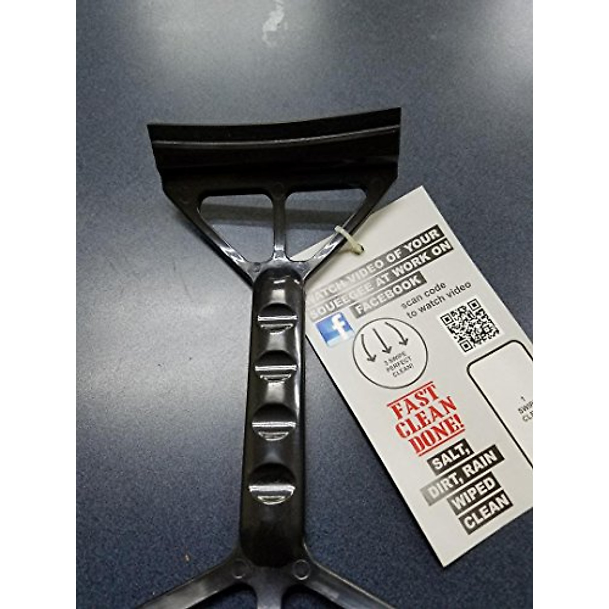 TRUKR STIK Truck and Large Vehicle Convex and Side Mirror Cleaning Squeegee (Black)