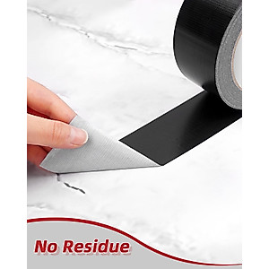 WeLiu Duct Tape Heavy Duty 5 Pack 150 Yards Black Duct Tape 9 Mil Flexible No Residue Non-Reflective Bulk Value for Indoor Outdoor Repairs Professional Industrial Use (2 inches x 30 Yards per Roll)
