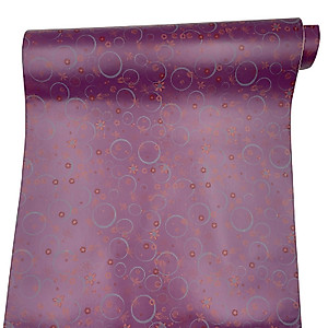 Yifely Peel & Stick Drawer Liner Removable Shelf Paper for Covering Apartment Old Cabinets Shelves, Purple Ring, 17.7 Inch by 9.8 Feet