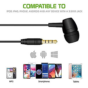 Work Pro Mono Earbud Hands-Free for Motorola One 5G/Edge/Edge+/Razr 2020/Z Flip/Z Play/Moto with Built-in Microphone and Crisp Clear Safe Audio! (3.5mm / 3.5ft Length Cable)