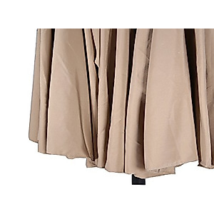 PATIO TREE 15 Ft Outdoor Umbrella Double-Sided Market Patio Umbrella with Crank, 100% Polyester, Base Included (Beige)