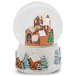 Roman 133520 Musical Gingerbread Dome Snowglobe, 5.7 inch, Multicolor