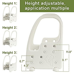 Two Step Stool with Handles Height Adjustable Footstool for Toddlers Children Kids,Step Stool for Kids,Toddler Step Stool with Handles and Non-Slip Steps,Gray