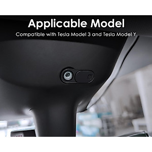 DS. DISTINCTIVE STYLE Camera Cover Slide Car Camera Privacy Cover Webcam Sticker Blocker Compatible with Tesla Model 3 and Model Y Accessories (Black - 6 Pack)