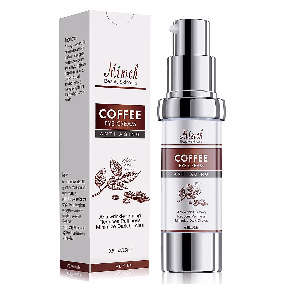 ATIDIE Caffeine Eye Cream: Anti-Wrinkle, Dark Circle & Puffiness Reducer, All Skin Types, 50ml
