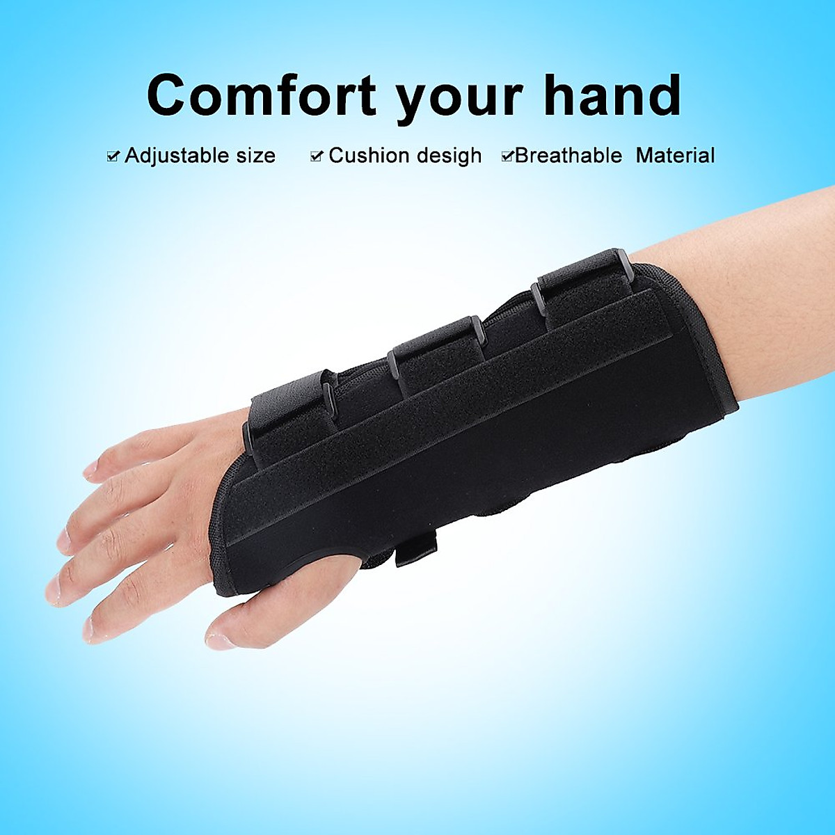 Sonew Wrist Support Brace with Splint Adjustable Wrist Brace Hand Support Arm Strap Breathable for Injuries to Carpal Tunnel, Arthritis Recovery And Sprains(M-Right)