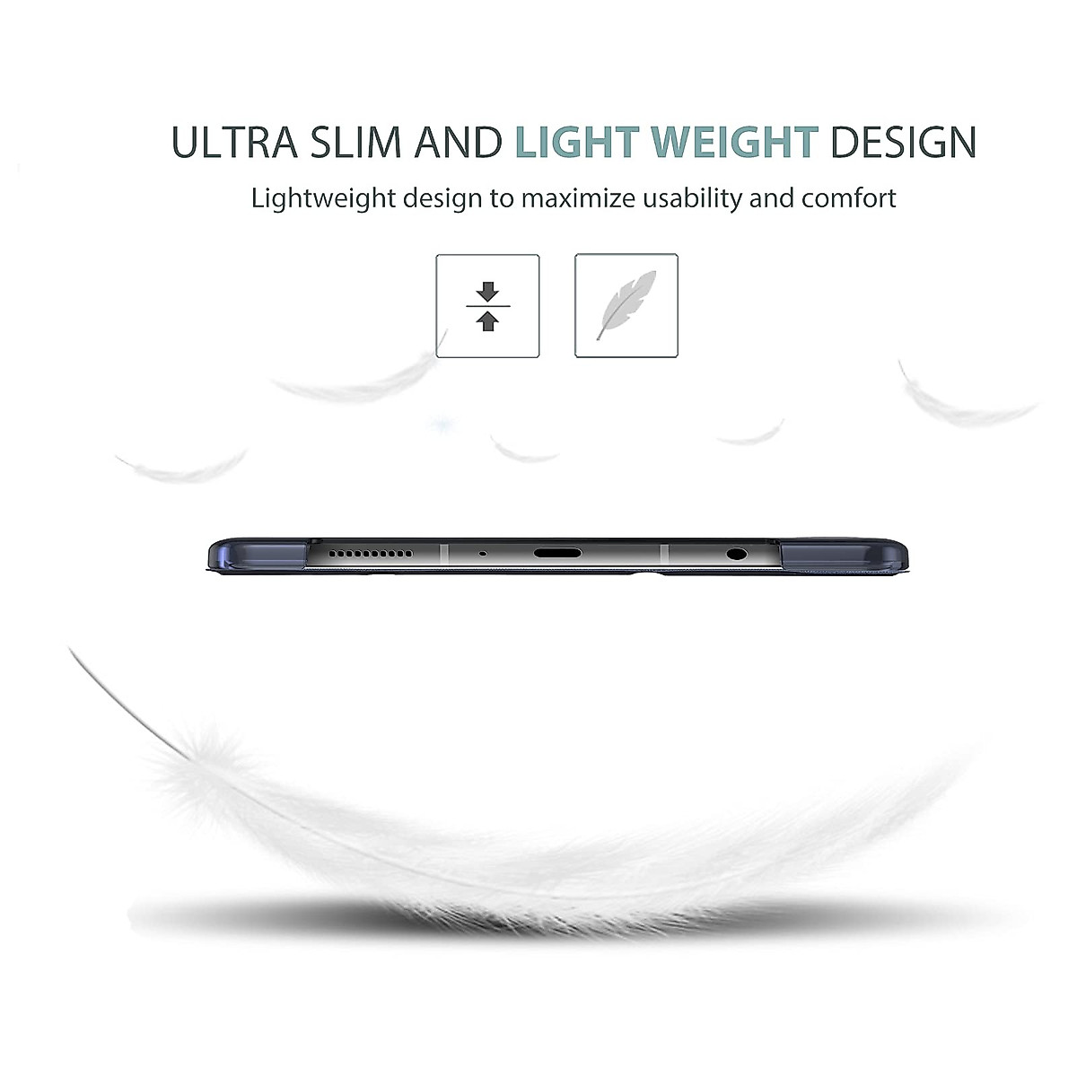 ProCase Cover for Samsung Galaxy Tab A7 Lite 8.7 Inch 2021 Tablet Model SM-T220/T225/T227，Slim Stand Hard Back Shell Protective Case for Galaxy Tab A7 Lite 8.7" -Navy