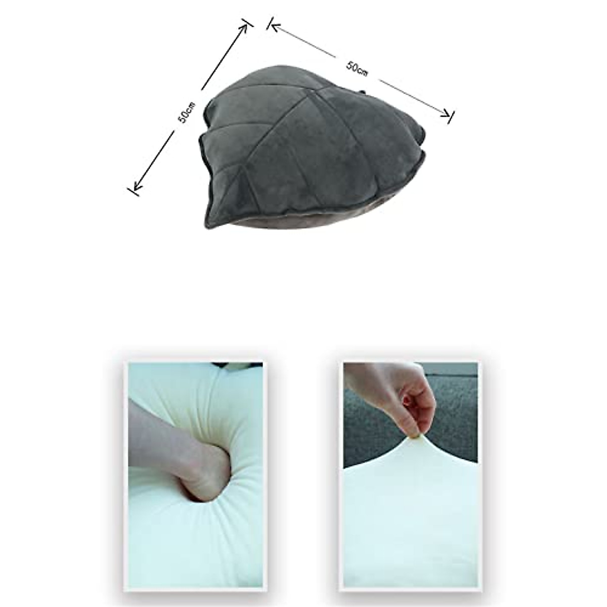 YILANLAN Fun Leaf Pillow Plush Floor Pillow Simulation Office Cushion Chair Sofa car Pillow Simple Room Decoration Pillow (50cm*50cm, Green)