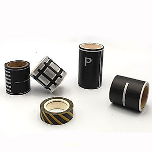 Road Tape for Toy Cars & Trains Black Tape 3 Rolls Road Tape 197 inch by 1.9 inch, Packing Traffic Signs Tape Stick to Floors and Walls, Quick Cleanup, for Kids Car Play Gift