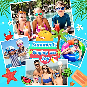 GIFTINBOX 24Pack Kids Sunglasse Bulk for Kids ,Great Gifts Party Favors For Kids 4-8 & 3-5, Translucent Sunglasses with UV400 Protection, Beach Pool Birthday Party Supplies