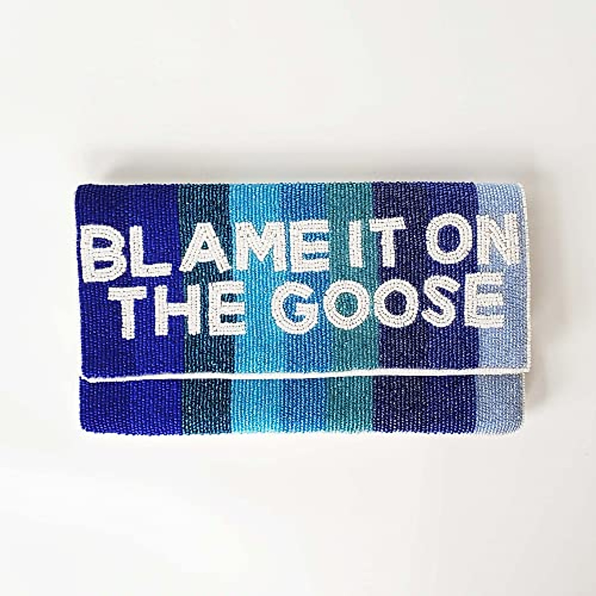 Blame it on the Goose Clutch, Beaded Purse for Bachelorette, Bachelorette Party Gift, Bride Gift, Engagement Gift for Bride To Be, Summer Clutch, Beaded Bag