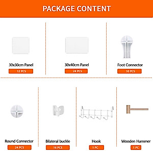 AWTATOS Closet Organizer 8 Cube Storage Shelves Portable Closet Clothes Organizers and Storage Stackable Cubby Shelving for Closet Bedroom Living Room Office White