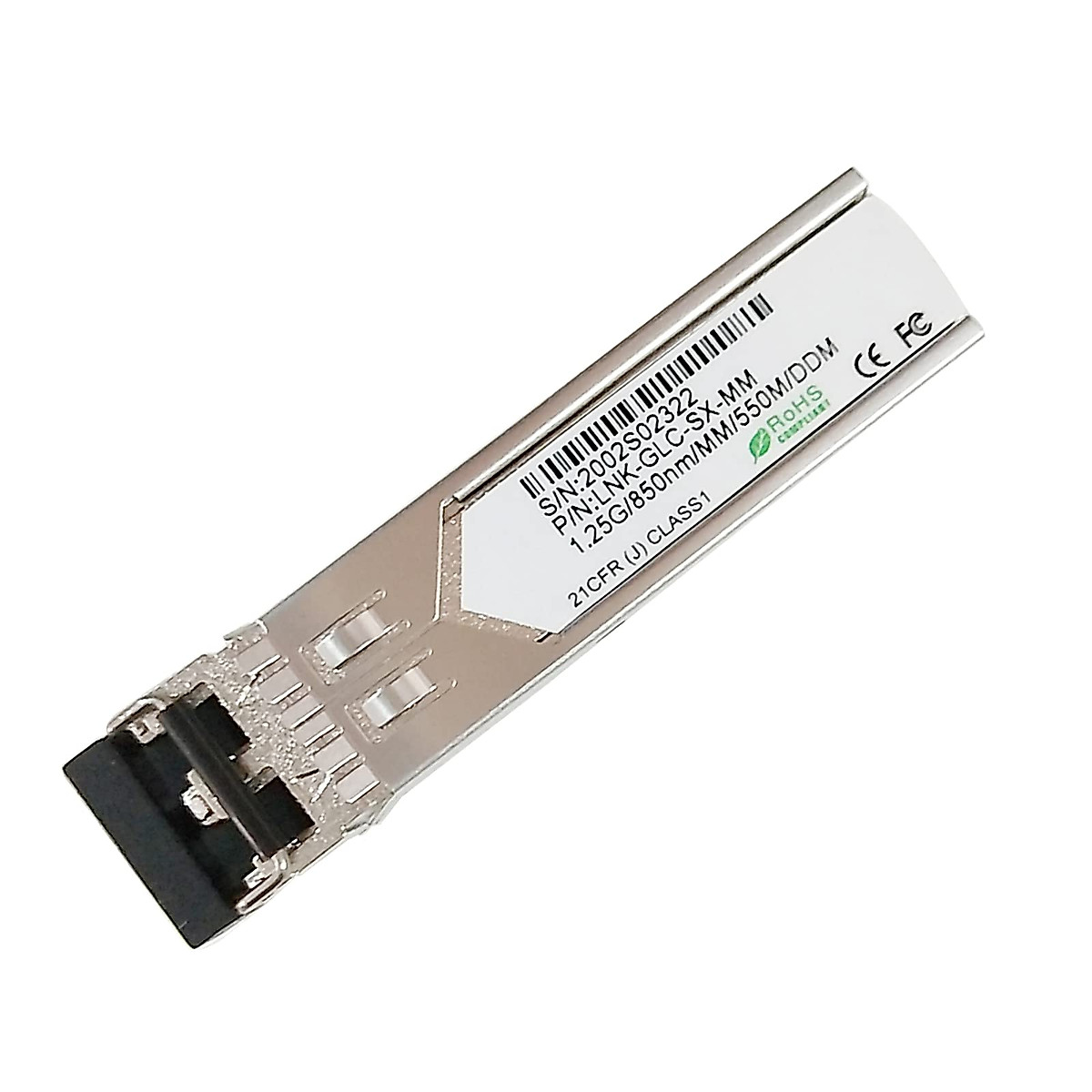 Gigabit Fiber Media Converter SFP to RJ45,10/100/1000Base-Tx to 1000Base-SX(Multimode SFP SX Transceiver Included) up to 550m