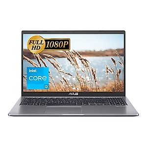 ASUS VivoBook 15 Laptop, 15.6” Full HD Screen, Intel Core i3-1115G4, 12GB RAM, 256GB SSD, USB Type-C, HDMI, Wi-Fi, Windows 11 Home, Slate Gray