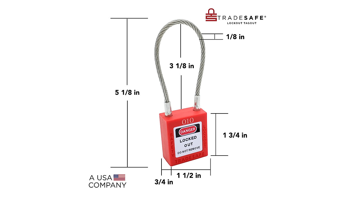 TRADESAFE Lockout Padlock Set - OSHA Compliant Safety Locks