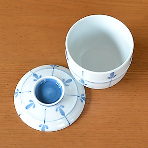 有田焼やきもの市場 Chawanmushi Cups with Lids Set of 2 Japanese Chawan Mushi Arita Imari ware Made in Japan Mebae