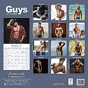 Hot Guys Calendar - Shirtless Men Calendar - Calendars 2020 - 2021 Wall Calendars - Guys 16 Month Wall Calendar by Avonside