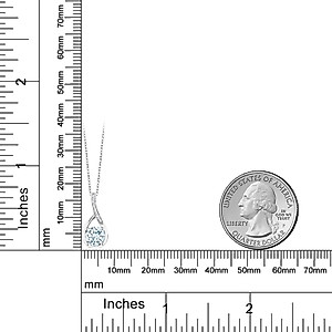 Gem Stone King 925 Sterling Silver 6MM Round Gemstone Birthstone and White Diamond Necklace | Infinity Pendant Necklace for Women | With 18 Inch Chain