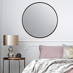 Habitat MR3719W Adelina Circular Mirror, Black