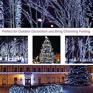 Solar String Lights, Amzxart 72ft 200 LED Solar Powered String Lights, 8 Modes Waterproof Solar Lights Outdoor for Garden, Patio, Party, Trees, Homes Decor (Cool White)