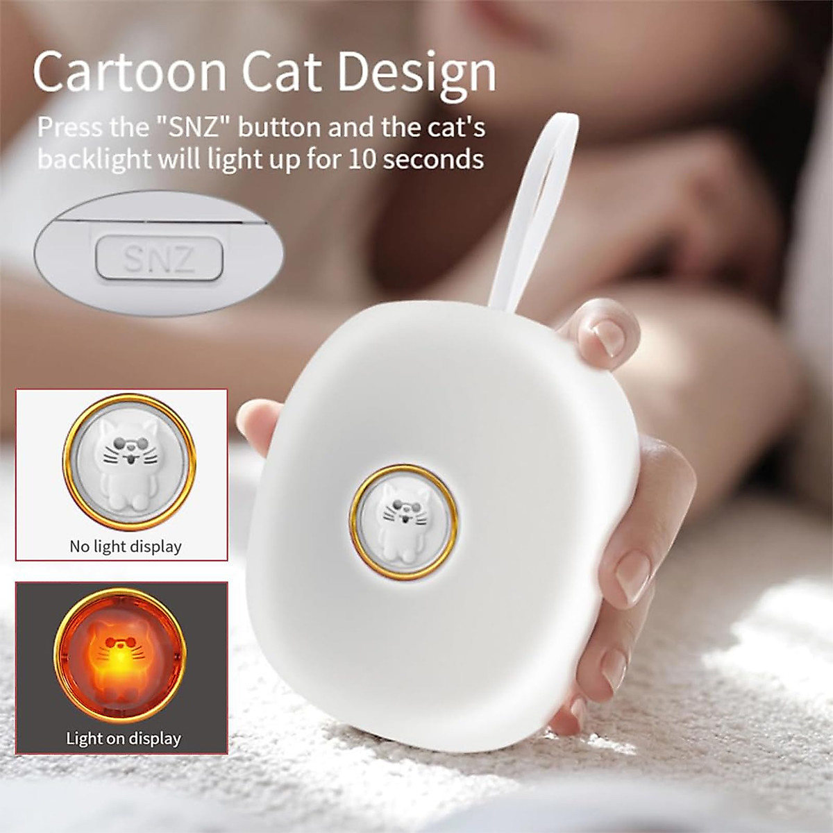 Extra Loud Vibrating Alarm Clock, Extra Loud Vibrating Alarm Clock with Bed Shaker, Cute Battery Operated Loud Alarm Clock for Heavy Sleepers, Hard of Hearing Deaf, Teens