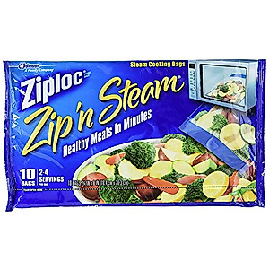 Ziploc Zip'N Steam Medium Cooking Bags, 10 CT (Pack - 3)