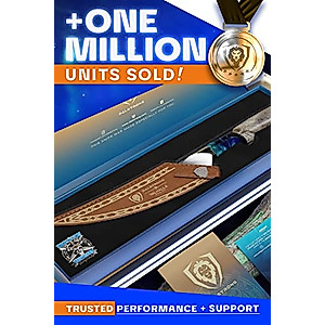 Dalstrong Fillet Knife - 6.5 inch - Valhalla Series - 9CR18MOV HC Steel - Celestial Resin & Wood Handle - Meat Cutting, Carving, Bone, Trimming, Deboning - Leather Sheath Included