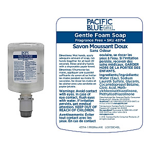 Pacific Blue Ultra Gentle Foam Hand Soap Refill (43714), Compatible Only With Pacific Blue Ultra Manual Dispenser, Dye and Fragrance-Free, 40.5 FL OZ, 4 Refills Per Case