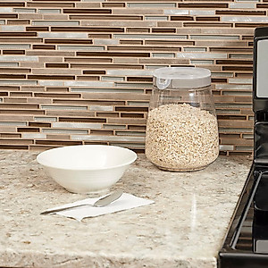 Home Basics 64 oz. Clear Flip-Top Storage Container Organize a Variety of Dry Goods | Versatile Food Storage Solution for Kitchen Organization and Pantry Management