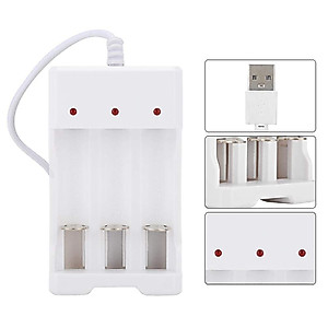 Portable Universal Rechargeable 3.6V Three Slots AA and AAA Battery Smart Charger
