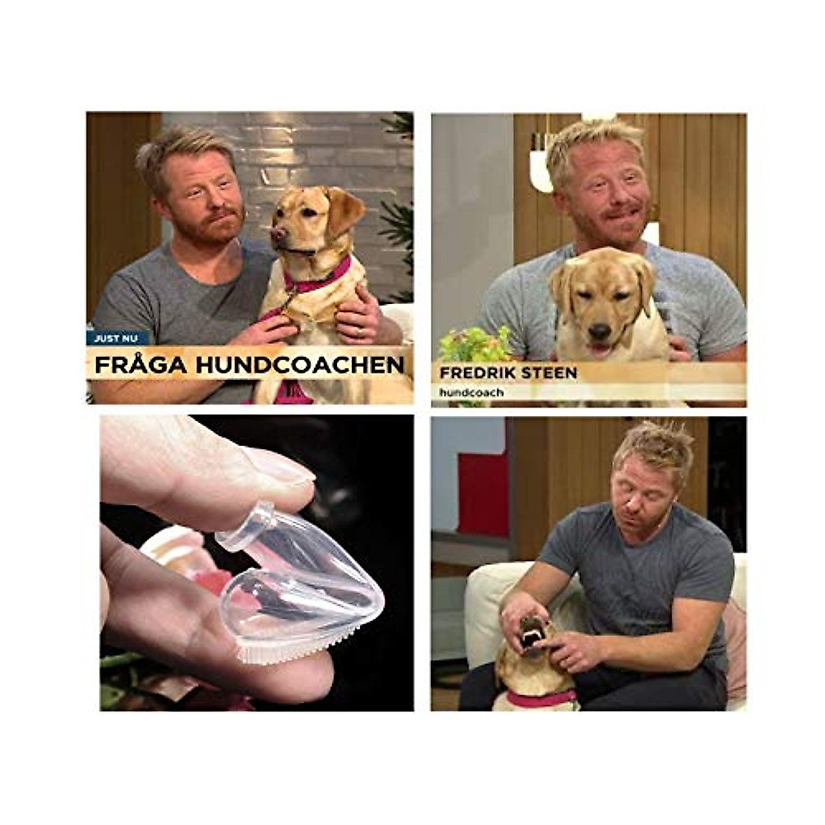 Pet Grooming Glove and Deshedding Brush - Perfect for Cat and Dog - Short and Long Hair - Gentle Pet Hair Remover Mitt - One-Size-Fits-All - 260 Soft Silicone Tips - Right Hand Product Name