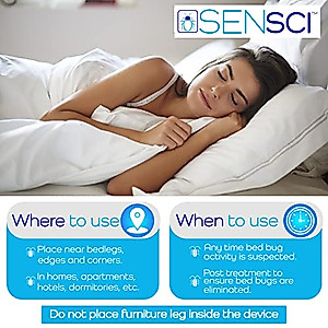 SenSci ActivVolcano 4 Pack, Volcano Bed Bug Interceptor & ActivCR Bed Bug Lure - Bed Bug Traps for Home, Office, Hotels