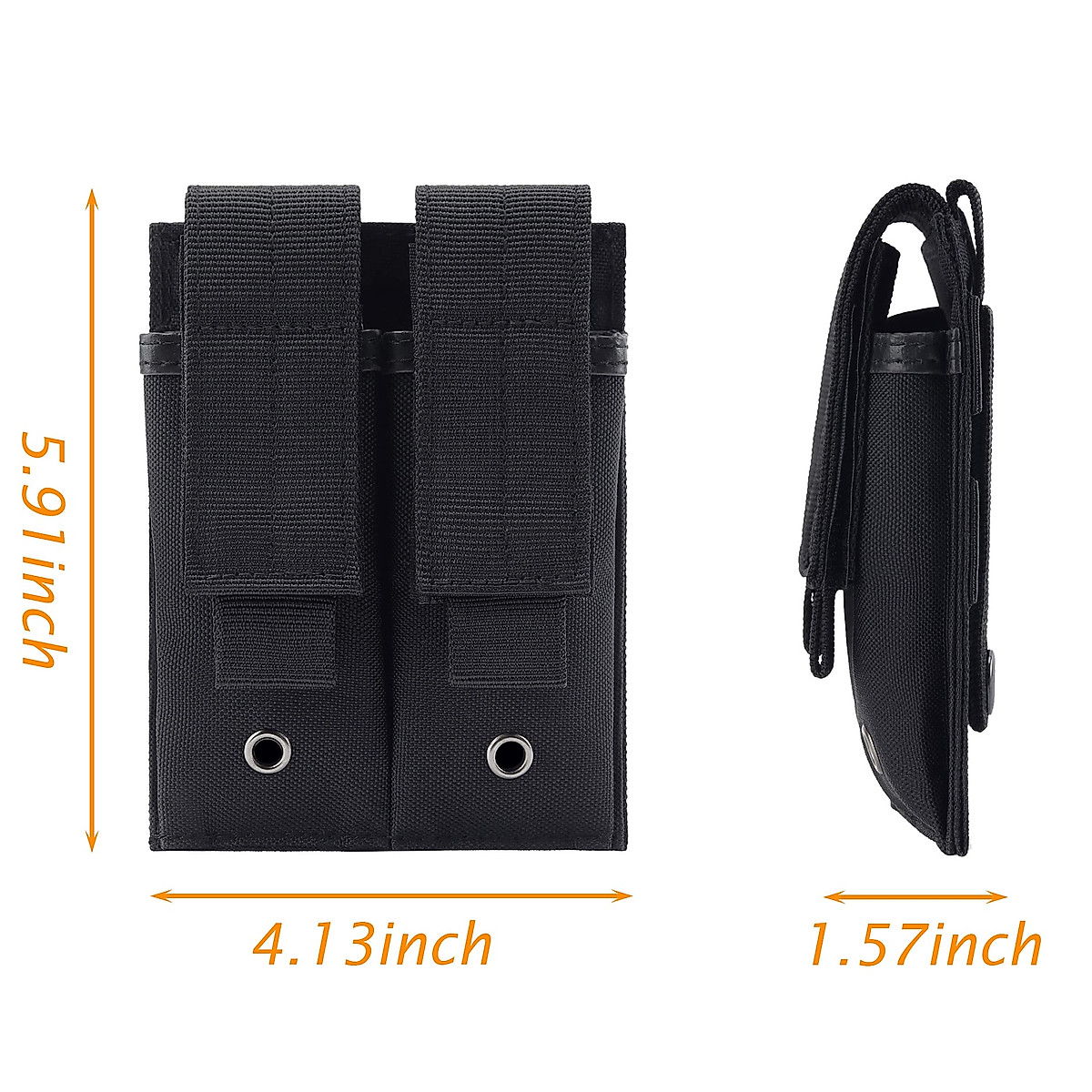 Molle Double Pistol Mag Pouch Tactical Pistol Magazine Pouch Mag Holder Tool Organizer Holder