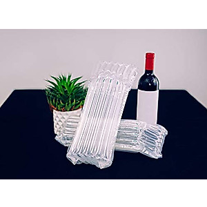 GIEMSON Wine Bottle Protector Travel Bags, 50 Packs Inflatable Air Column Packaging Bubble Cushion Wrap for Suitcase Luggage Airplane, Safety Shipping