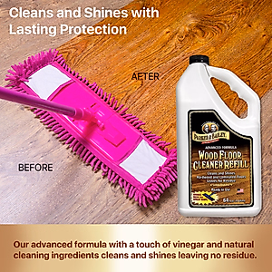 PARKER & BAILEY WOOD FLOOR CLEANER – Use on Hardwood, Laminated or Faux Finished Floors. Shine Restorer Protector, Surface Cleaner House Cleaning Supplies Home Improvement, Natural Look, Cuts Grease