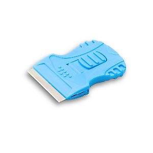 Mini Scraper Holder for 1" Razor Blade - Glass Cleaning and Glue Removal Tool with Comfort Grip Handle (Pack 3 Units)