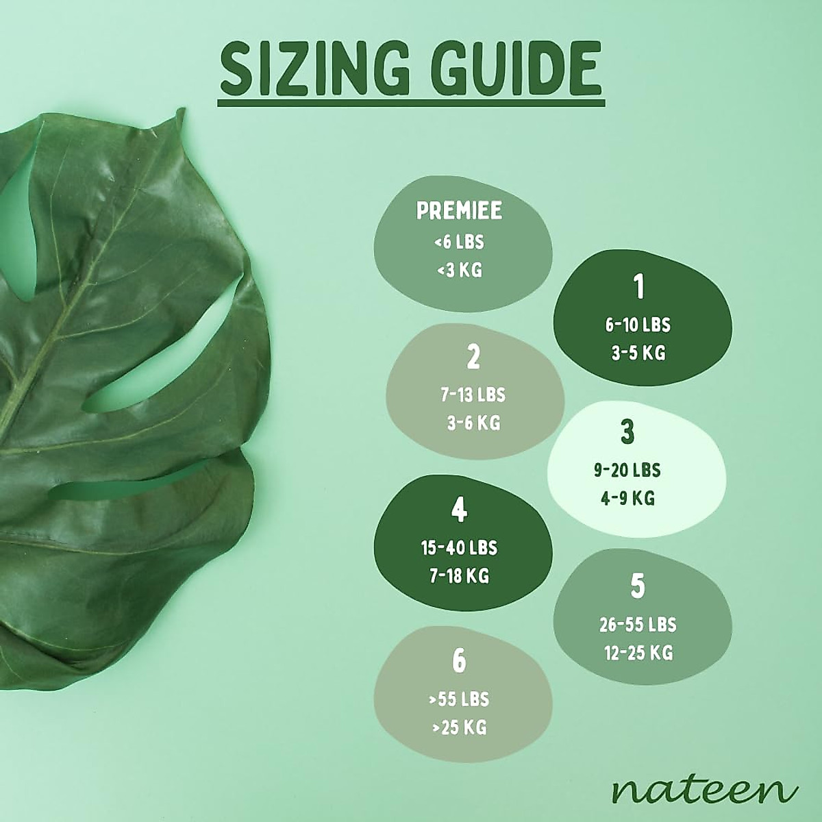 Nateen Premium Baby Diapers with Strong Leak Guard for Overnight Use, Super Absorbent Disposable Diapers, Hypoallergenic with Comfortable Fit, Medium Size, 100 Count