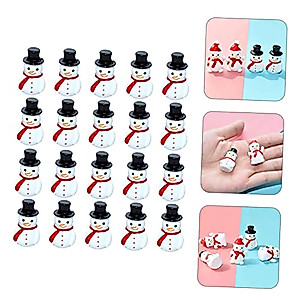 Abaodam 60 Pcs Mini Snowman Mini Christmas Decorations for Crafts Miniatures for Crafts Xmas Miniature Snowman Snow Globes for Kids Mini Figurine Fairy Birthday Party Supplies