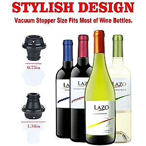 wine stoppers vacuum Accessory Hose Compatible with FoodSaver(6 wine corks + 1 hose)