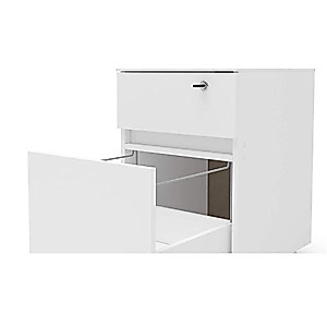 Boahaus Osaka File Cabinet, 2 Drawers, 4 Plastic casters