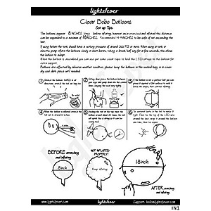 Lightsfevers warm white led balloons with batteries party balloons 20 inch clear balloons transparent balloons for helium or air, wedding balloons