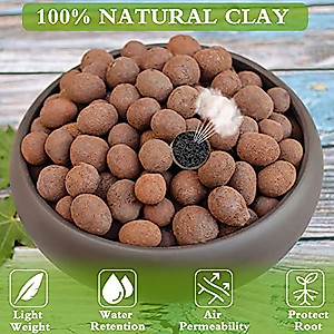 Halatool 10 LB Organic Clay Pebbles 4mm-16mm Leca for Plants 100% Natural Hydroton Clay Pebbles for Hydroponic Growing Gardening Orchids Drainage Decoration Aquaponics