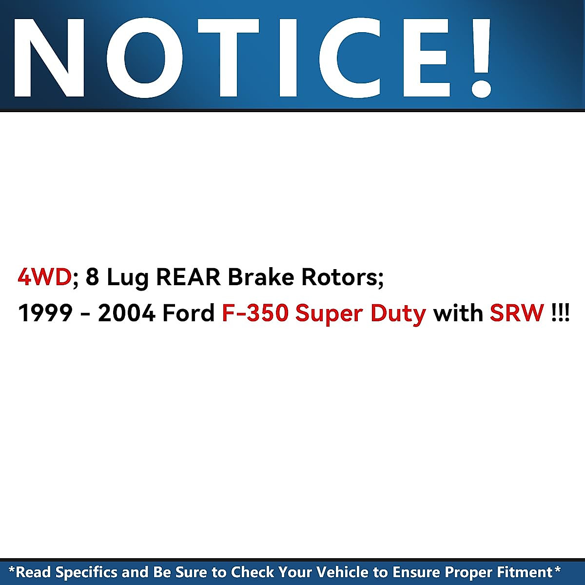 Detroit Axle - 8 Lugs Brake Kit for 4WD Ford Excursion F250 F350 Super Duty Drilled and Slotted Brake Rotors Ceramic Brakes Pads Replacement: 13.03" inch Front and 12.83" inch Rear Rotors