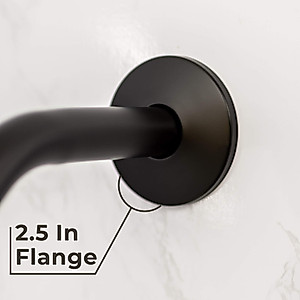 L-Shaped Shower Arm Extension, 12-Inch Length, Great for Rainfall and Adjustable Showerheads, Matte Black Finish