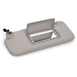 Nakuuly Left Driver Side Sun Visor with Light Compatible with 2009 2010 2011 2012 2013 2014 Nissan Murano Gray Sunvisor Replaces # 96401-1AA1B