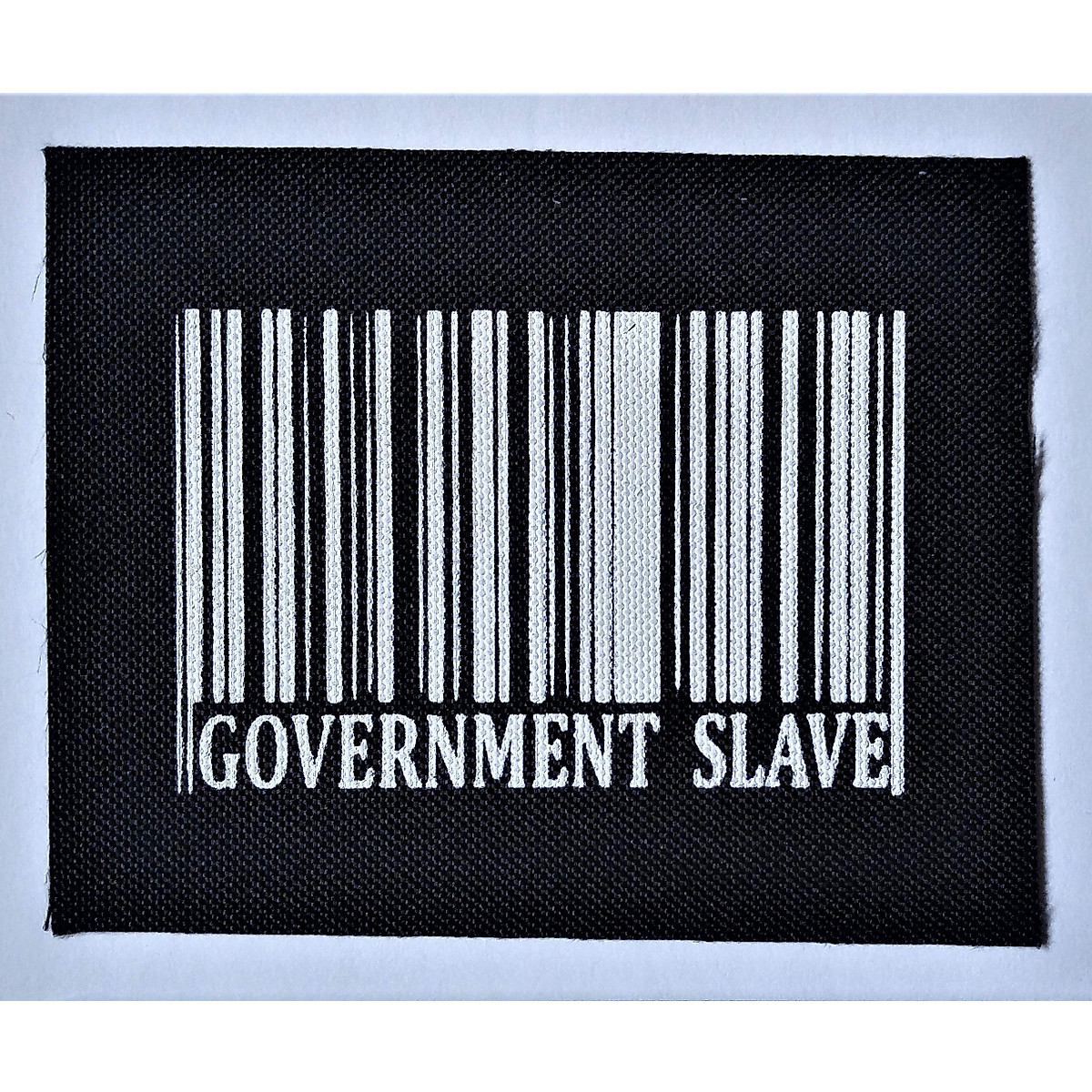 Government Slave Patch - Anarchy Anti Authority Human Liberation Rights Welfare Corporation Establishment Anarcho Punk