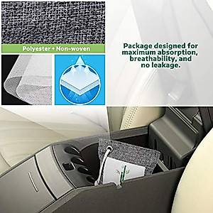 Bamboo Charcoal Air Purifying Bag (4x200g), Natural Charcoal Bags Odor Absorber and Cleaning Supply for Car, Office, Closet, Home, Kitchen, Rooms, Pets.