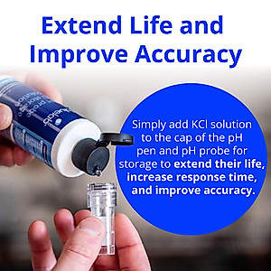 Bluelab STSOL120 KCL Storage Solution 120ml pH Probe and Pen, Maintain Meters Used for Water, Soil, and Hydroponic System or Indoor Plant Grow White