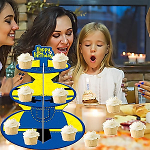 Cartoon Birthday Party Cakestand,3-Tier Cake Stand for Cartoon Theme Party Decorations Supplies