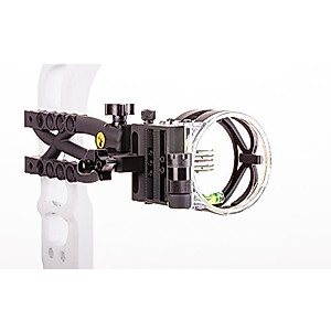 Trophy Ridge Cypher Archery Bow Sight - .019 Fiber Optic 5 Pin Sight, Tool Less Windage and Elevation Adjustability, Adjustable Rheostat Light, Ambidextrous
